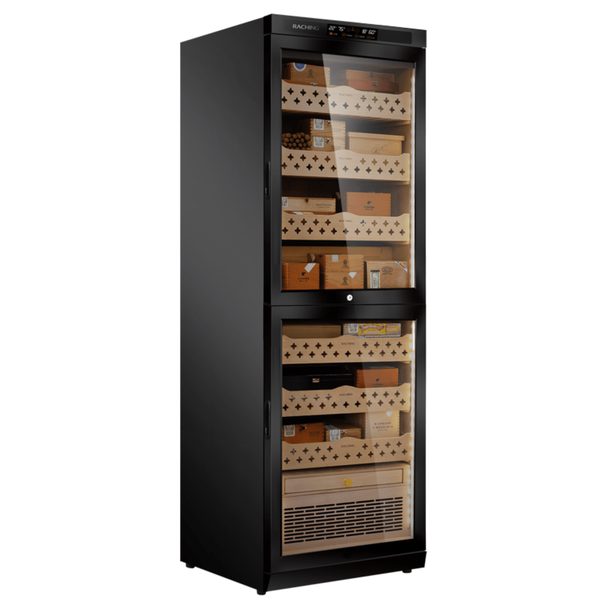 Raching MON3800B 24-inch True Dual Zone Cigar Humidor Cabinet – Premium ...